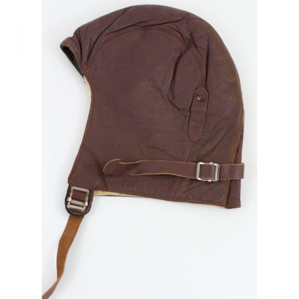 CANADIAN WW2 RCAF BCATP LEATHER FLIGHT HELMET 1943 WITH C BROAD ARROW ...