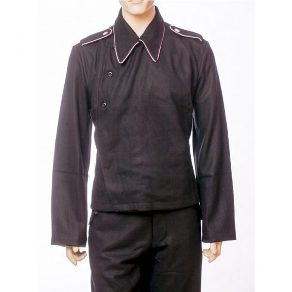 GERMAN SS PANZER SET: BLACK WRAPPER JACKET AND TROUSERS - WARSTUFF.COM