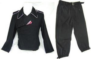 GERMAN SS PANZER SET: BLACK WRAPPER JACKET AND TROUSERS - WARSTUFF.COM