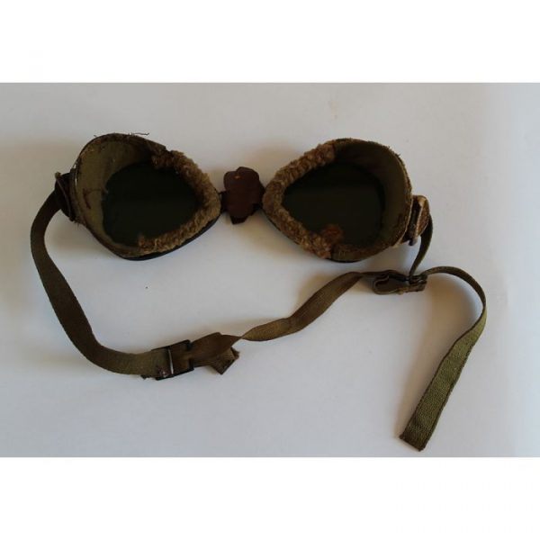 VINTAGE US WWI PILOT FUR-LINED AVIATOR SUN GOGGLES - WARSTUFF.COM