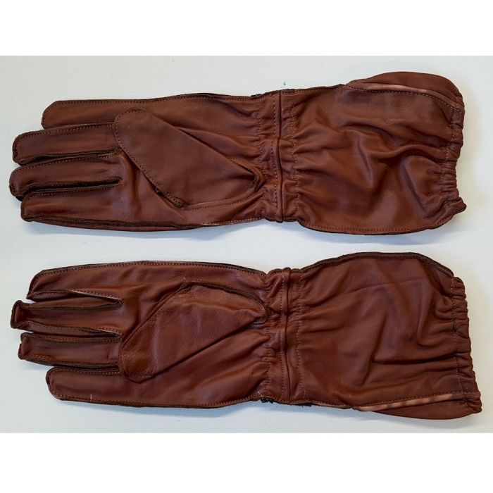 WW2 GERMAN Fallschirmjäger PARATROOPER BROWN LEATHER GLOVES early long ...