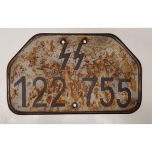 WW2 GERMAN WAFFEN SS MOTORCYCLE LICENCE PLATES AND TRUCK PLATES ...