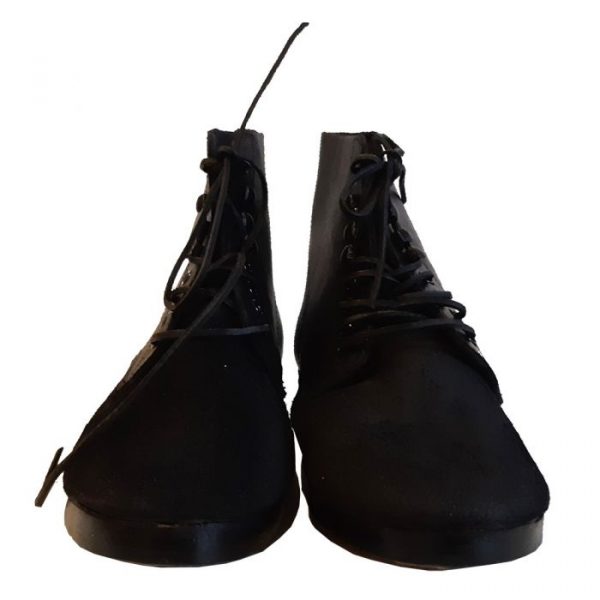 GERMAN WW2 WH M43 LOW BLACK LEATHER COMBAT BOOTS - WARSTUFF.COM
