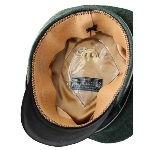 WAFFEN SS EM FIELD GREEN INFANTRY VISOR “Crusher” CAP GERMAN WW2 ...