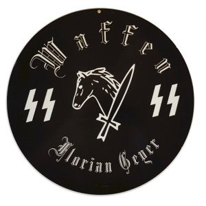 GERMAN WAFFEN SS FLORIAN GEYER METAL SIGN 14" X 14" - WARSTUFF.COM