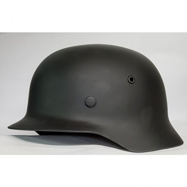 GERMAN SS M35 BLACK HELMET & SS PALM CAMO REVERSIBLE HELMET COVER ...