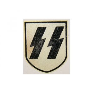 GERMAN SS 2nd PATTERN HELMET DECAL PRE-AGED - WARSTUFF.COM