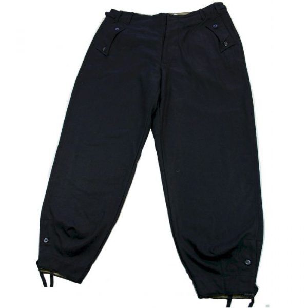 GERMAN WAFFEN SS PANZER BLACK WOOL TROUSERS - WARSTUFF.COM