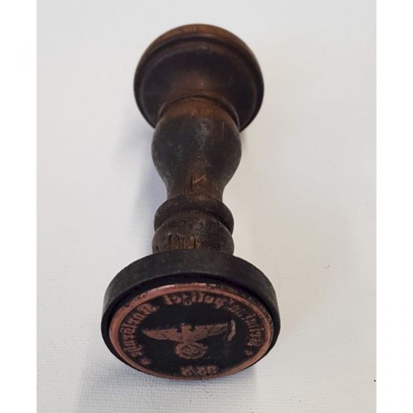 GERMAN WW2 WOOD HANDLE INK STAMP - WARSTUFF.COM