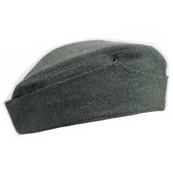 GERMAN WW2 M38 SIDE CAP ENLISTED FIELD GREY WOOL - WARSTUFF.COM