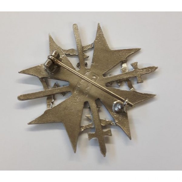 GERMAN WW2 SILVER SPANISH CROSS WITH SWORD - WARSTUFF.COM