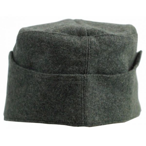 GERMAN WW2 M38 SIDE CAP ENLISTED FIELD GREY WOOL - WARSTUFF.COM