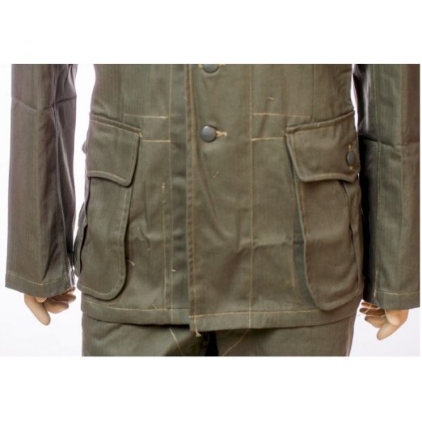 GERMAN WWII REED GREEN HBT M40 FIELD TUNIC - WARSTUFF.COM