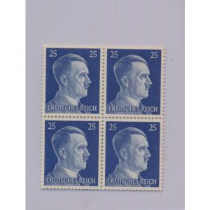 GERMAN WWII HITLER HEAD STAMP OF 4 STAMPS 25 RPF VALUE - WARSTUFF.COM