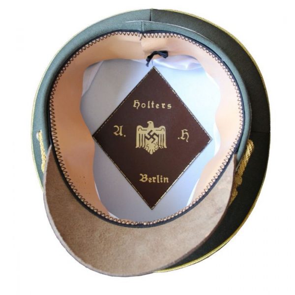 GERMAN ADOLF HITLER VISOR CAP - FIELD GREY - WARSTUFF.COM
