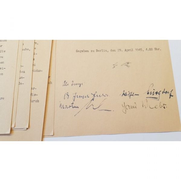 LAST WILL AND TESTAMENTS OF ADOLF HITLER WITH PHOTO - WARSTUFF.COM