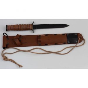 AMERICAN M3 FIGHTING TRENCH KNIFE WWII & M6 LEATHER SHEATH - WARSTUFF.COM