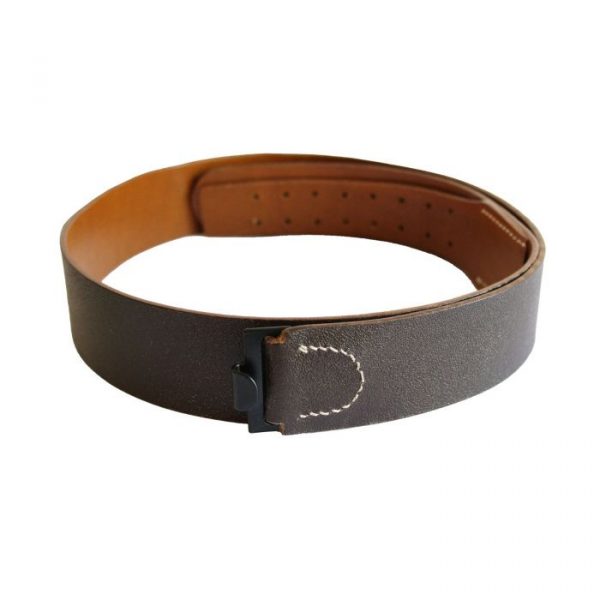GERMAN LUFTWAFFE EM/NCO BROWN LEATHER BELT - WARSTUFF.COM