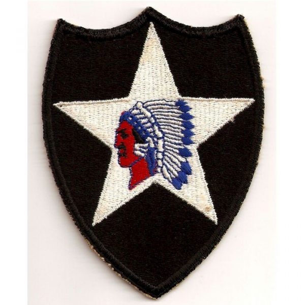ORIGINAL 2ND INFANTRY DIVISION PATCH "INDIAN HEAD" - WARSTUFF.COM