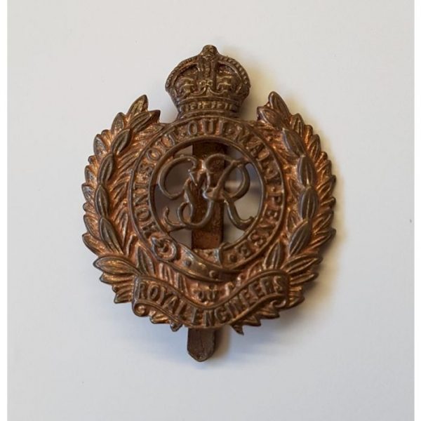 WW2 BRITISH ROYAL ENGINEERS CAP BADGE - WARSTUFF.COM