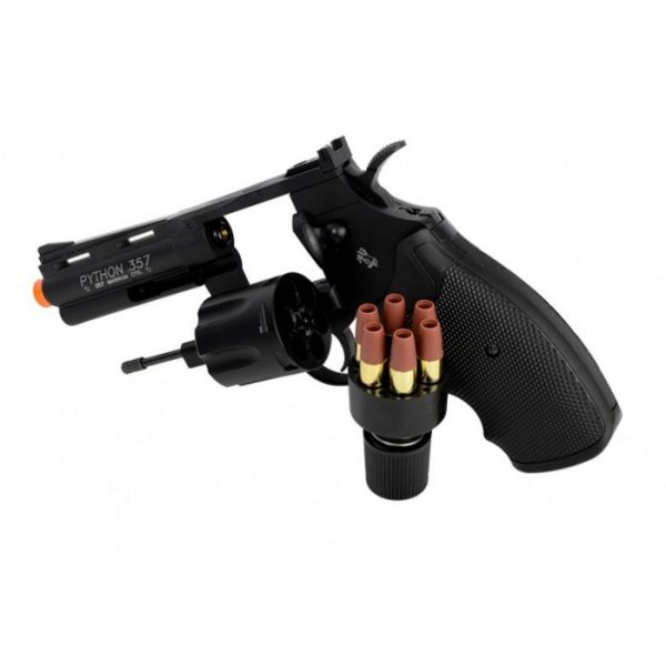 COLT PYTHON 4" REVOLVER - BLACK WITH SPEED LOADER - WARSTUFF.COM