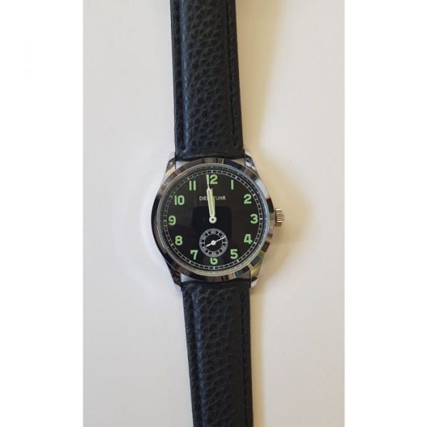 GERMAN WWII ARMY SERVICE WATCH WITH BLACK STRAP - WARSTUFF.COM