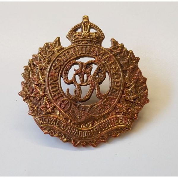 CANADIAN ROYAL CANADIAN ENGINEERS CAP BADGE - WARSTUFF.COM