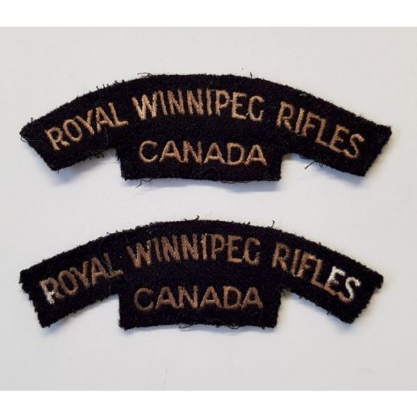 CANADIAN WW2 SHOULDER FLASH ROYAL WINNIPEG RIFLES - WARSTUFF.COM