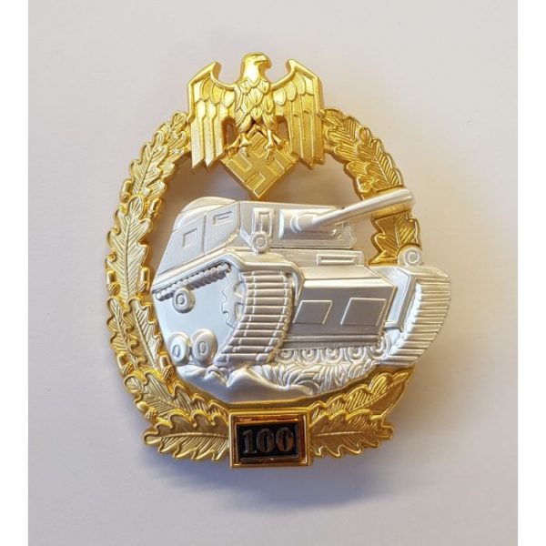 GERMAN TANK BATTLE BADGE 100 ACTIONS Gold & Silver - WARSTUFF.COM