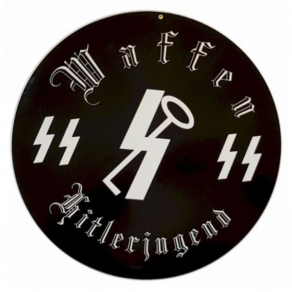 GERMAN WAFFEN SS HITLERJUGEND METAL SIGN 14" X 14" - WARSTUFF.COM