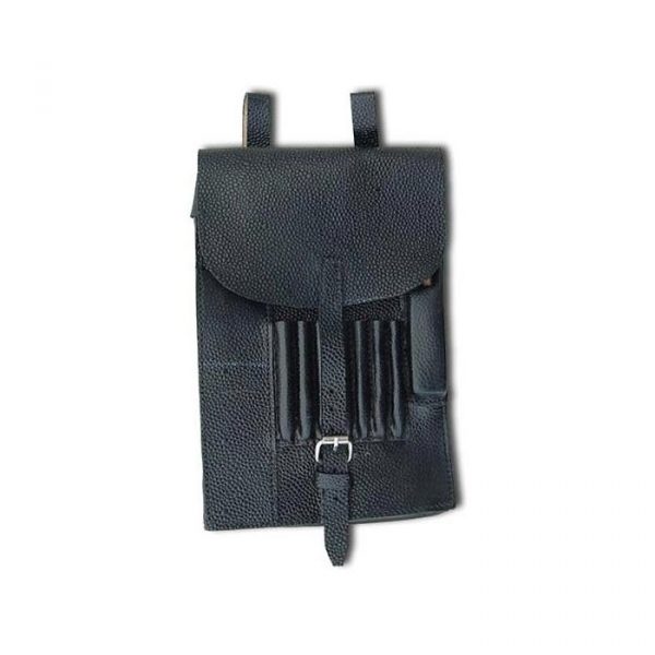 GERMAN OFFICER'S MAP CASE BLACK LEATHER - WARSTUFF.COM