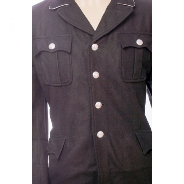 GERMAN M32 TUNIC: ALLGEMEINE SS BLACK WOOL JACKETS - WARSTUFF.COM