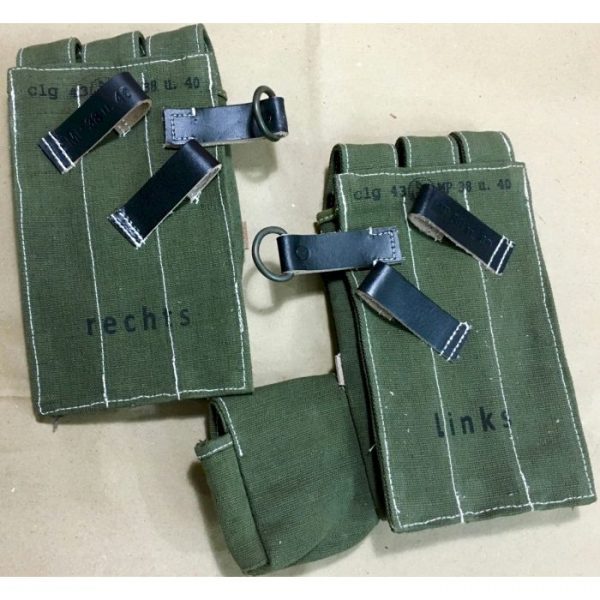 GERMAN MP40 POUCH SET - GREEN - WARSTUFF.COM