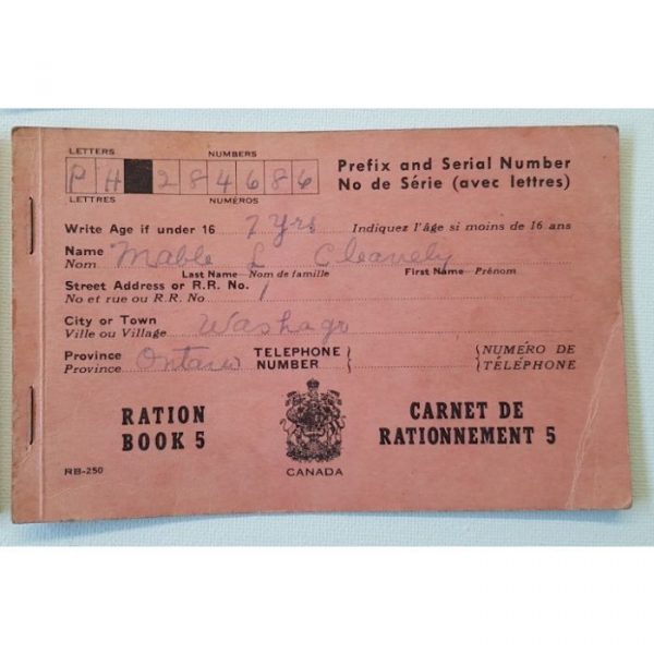 ORIGINAL USED CANADIAN WW2 RATION BOOKS AND MEAT RATION TOKEN ...