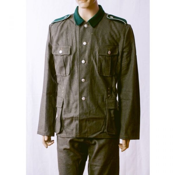M36 TUNIC WWII GERMAN FIELD GREEN WOOL TUNIC - WARSTUFF.COM