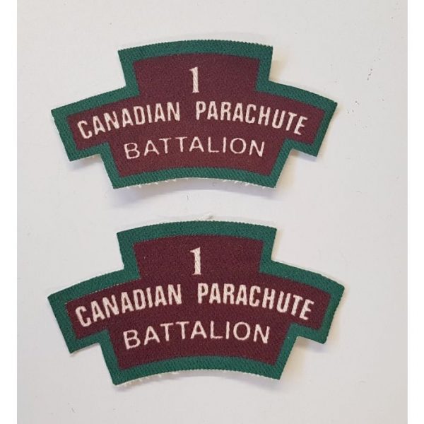CANADIAN 1st PARACHUTE BATTALION CANVAS SHOULDER FLASH SET OF 2 ...