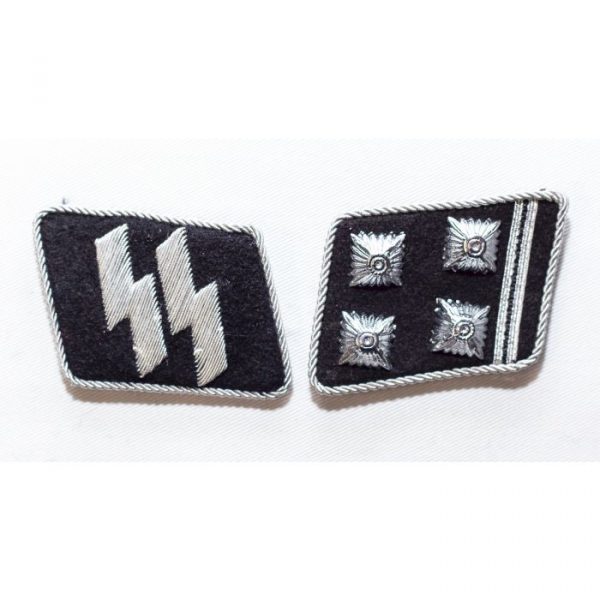 GERMAN SS-OBERSTURMBANNFUHRER (Lieutenant Colonel) OFFICER COLLAR TABS ...