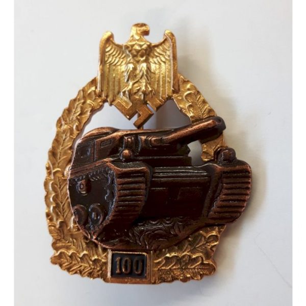 GERMAN TANK BATTLE BADGE 100 ACTIONS PANZER GRENADIER Gold & Bronze ...