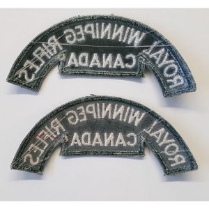 ROYAL WINNIPEG RIFLES CANADA SHOULDER FLASH GREEN - WARSTUFF.COM