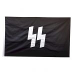 GERMAN SS FLAG OF THE WAFFEN SS WITH SIG RUNES FOR SCHUTZSTAFFEL ...