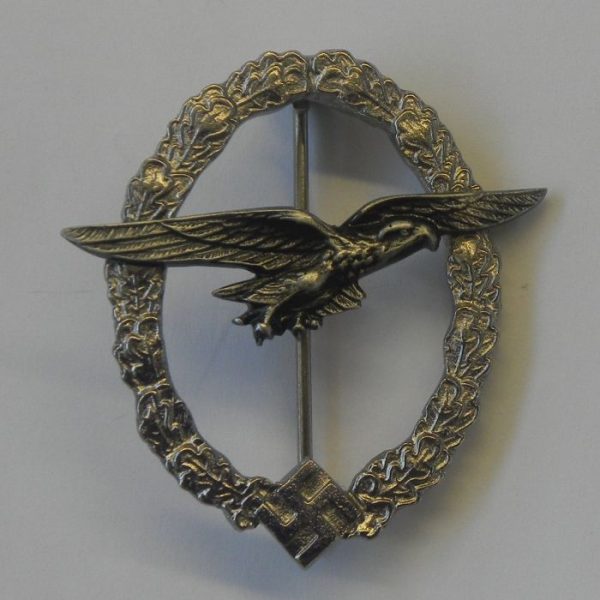 GERMAN LUFTWAFFE GLIDER PILOT BADGE, SILVER & BLACK - WARSTUFF.COM
