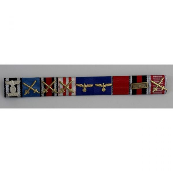GERMAN WW2 GENERAL RIBBON BAR - 9 RIBBONS - WARSTUFF.COM