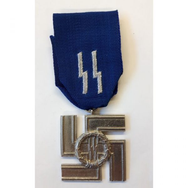 GERMAN SS LONG SERVICE AWARD With Ribbon & Metal 12 years - Silver ...