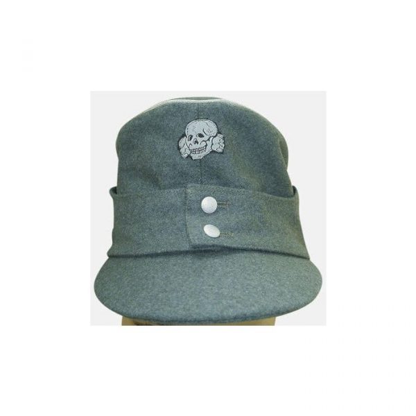 GERMAN SS OFFICER M43 CAP EARLY FELDGRAU - WARSTUFF.COM