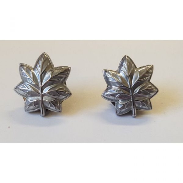 US ARMY MAJOR RANK OAK LEAF PAIR SILVER - WARSTUFF.COM