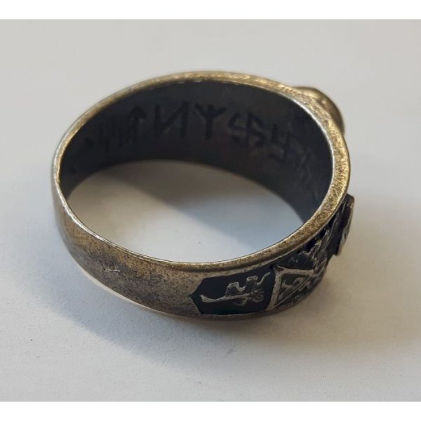 GERMAN SS RING WITH OAK LEAVES - WARSTUFF.COM