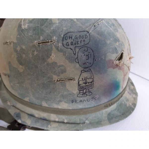 Vietnam Era Us M1 Helmet With Graffiti Cover Warstuffcom