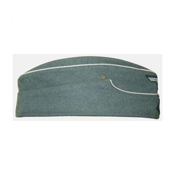 GERMAN OFFICER M38 OVERSEAS SIDE CAP FIELD GREY WOOL - WARSTUFF.COM