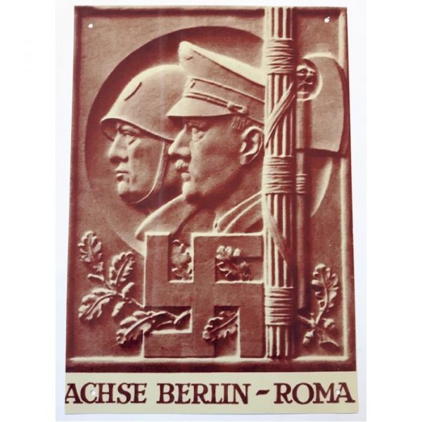 GERMAN ACHSE BERLIN-ROMA METAL SIGN - WARSTUFF.COM